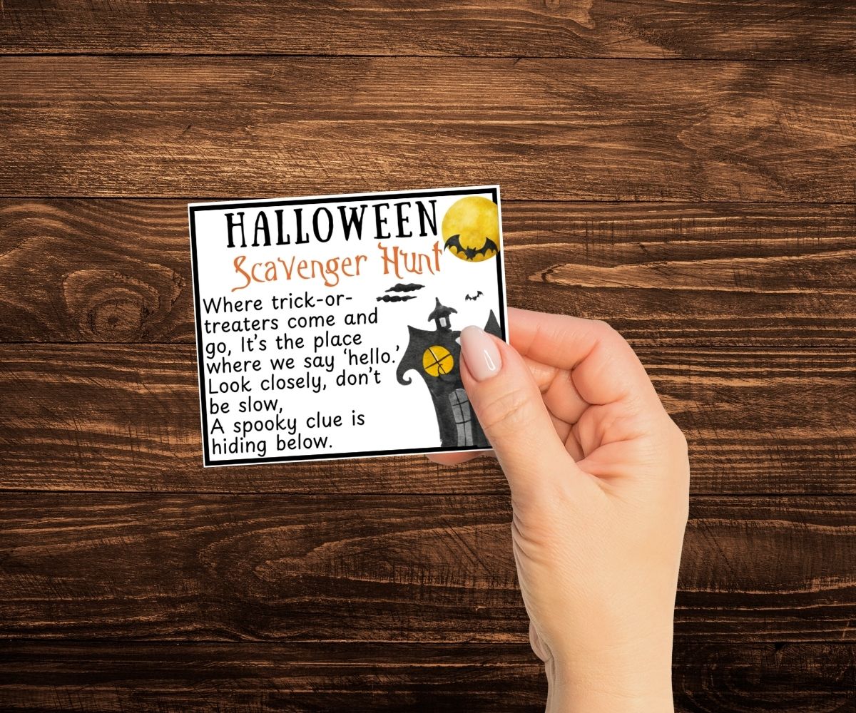 Free Printable Halloween Scavenger Hunt Clues - funfilledprintables