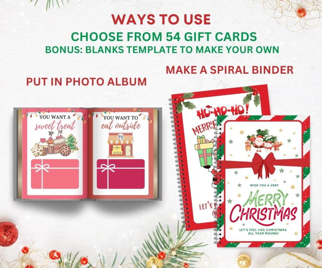 How To Make DIY Christmas Gift Card Book Printable - funfilledprintables