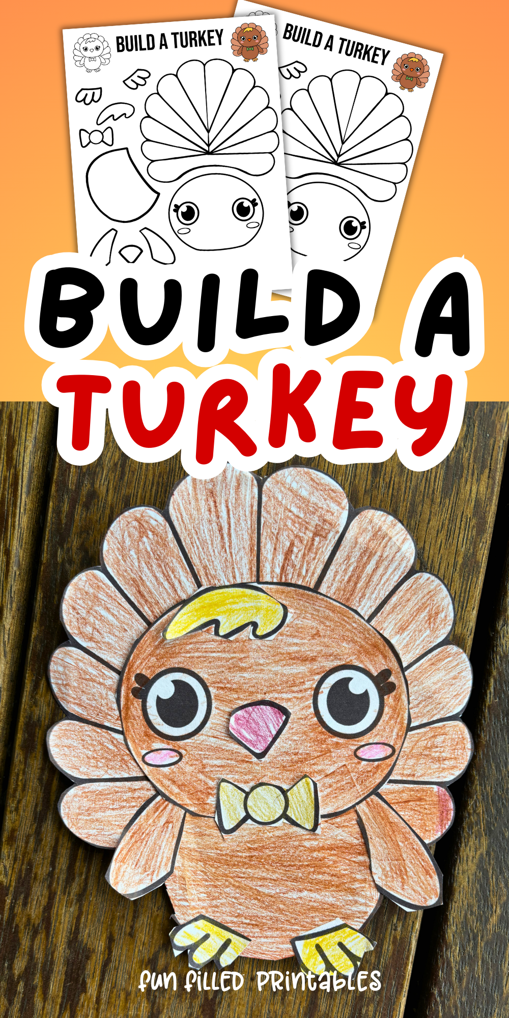 Free Build a Turkey Printable Craft -Easy Thanksgiving Activity ...