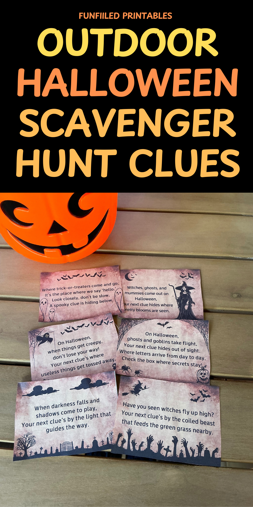 Fun Outdoor Halloween Scavenger Hunt Clues For Kids And Tweens ...