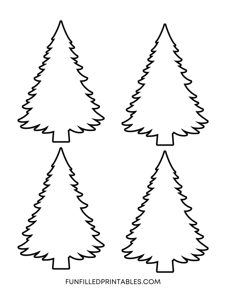 Free Printable Christmas Tree Templates - funfilledprintables