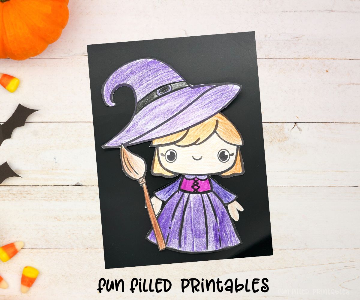 Free Build A Witch Printable Craft Activity For Kids - funfilledprintables