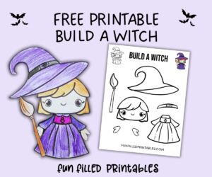 Free Build A Witch Printable Craft Activity For Kids - funfilledprintables