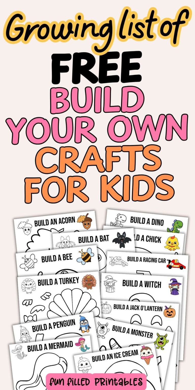 Free Printable Build Your Own Crafts For Kids - funfilledprintables