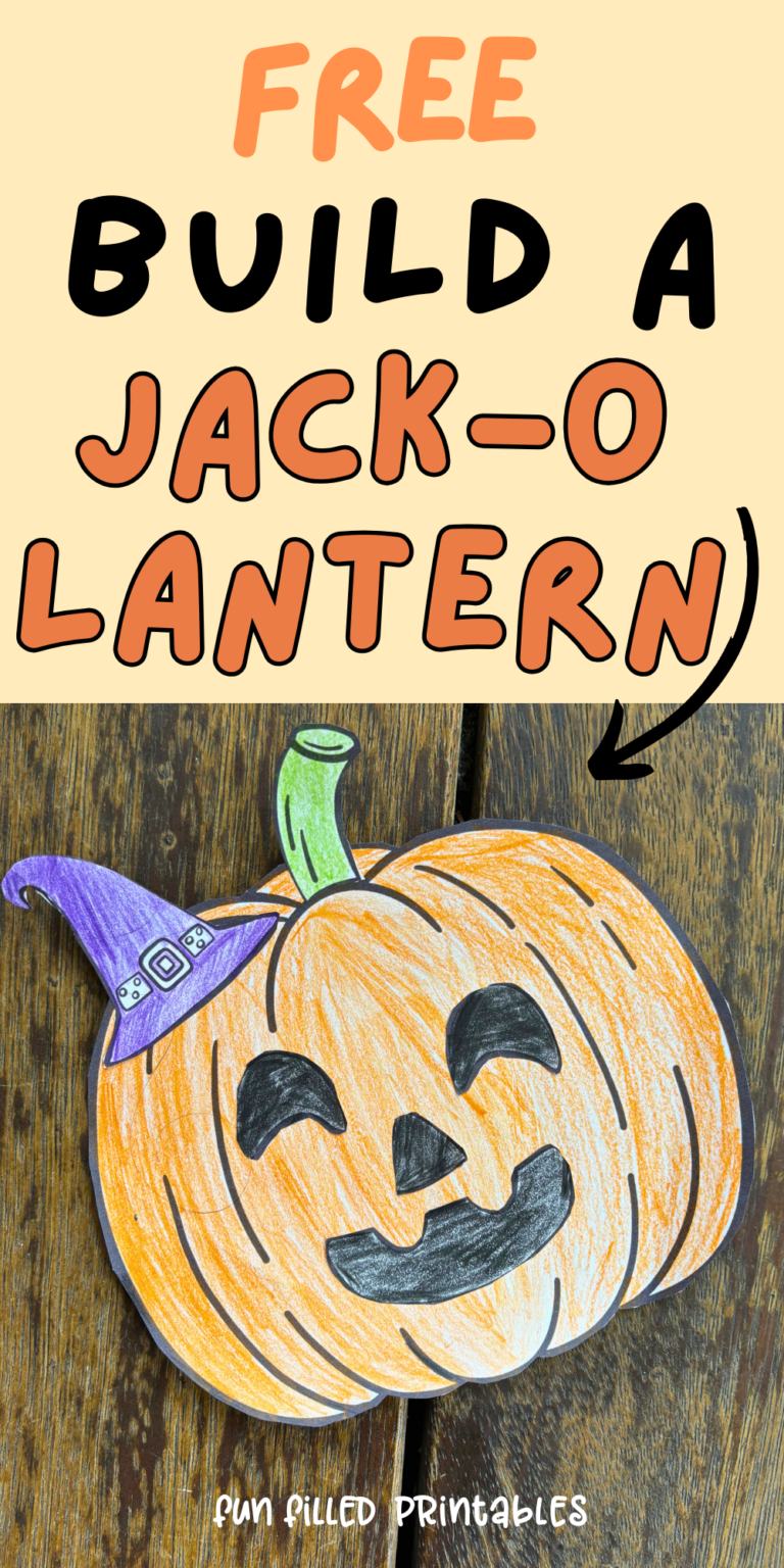 Free Build A Jack O Lantern Printable Halloween Craft - funfilledprintables