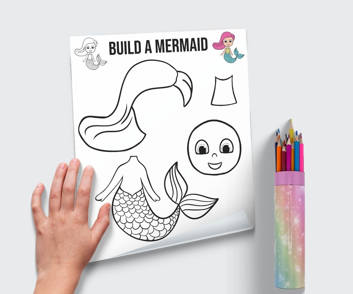 Build Your Own Mermaid Free Printable Mermaid Craft – funfilledprintables