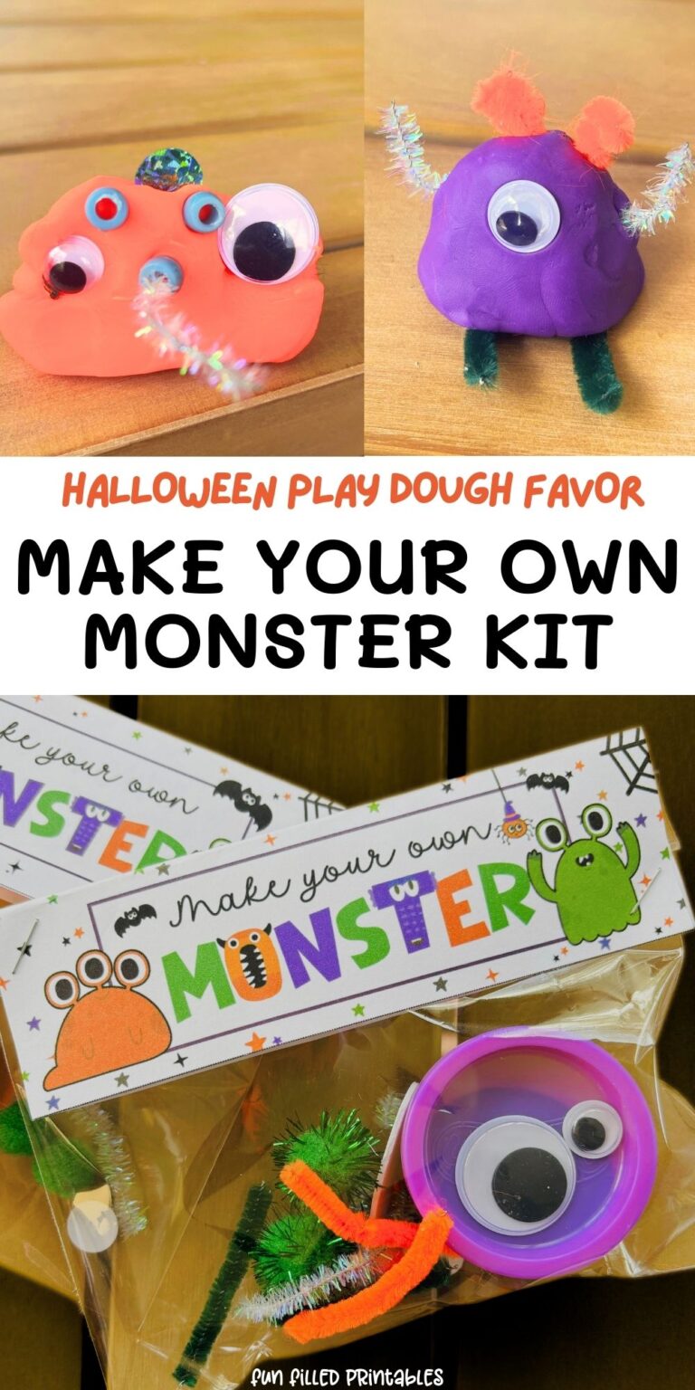 Make Your Own Monster Kit -Halloween Treat Bag Topper Printable ...